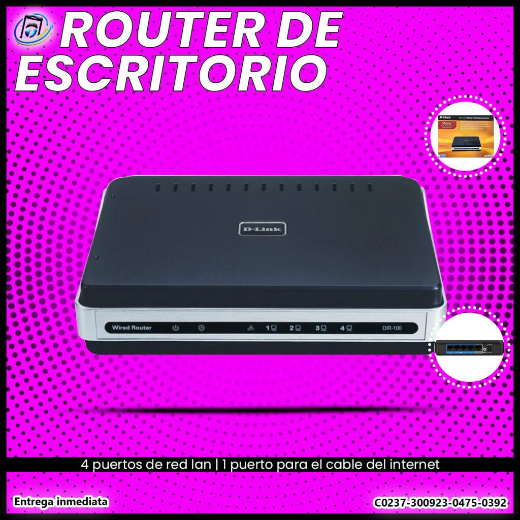 Router D-Link DIR-100 para acomodar en el Escritorio - Multiservicios ...