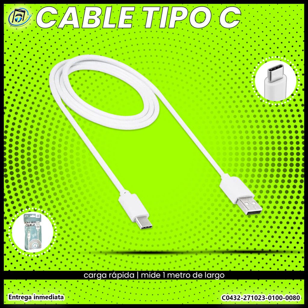 Cable C2 Carga Rápida Tipo C - Multiservicios ARETEC
