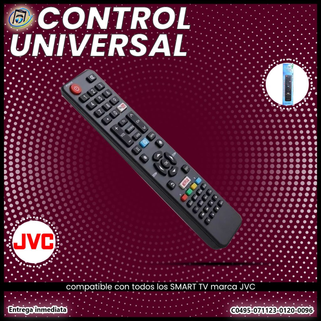 Control Universal Smart TV | JVC | 19SMT - Multiservicios ARETEC