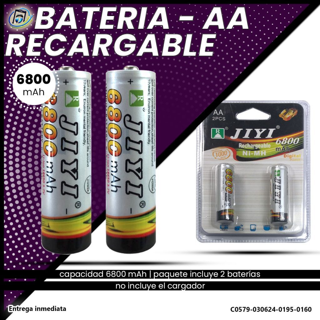 Baterías Doble AA Recargables - Multiservicios ARETEC