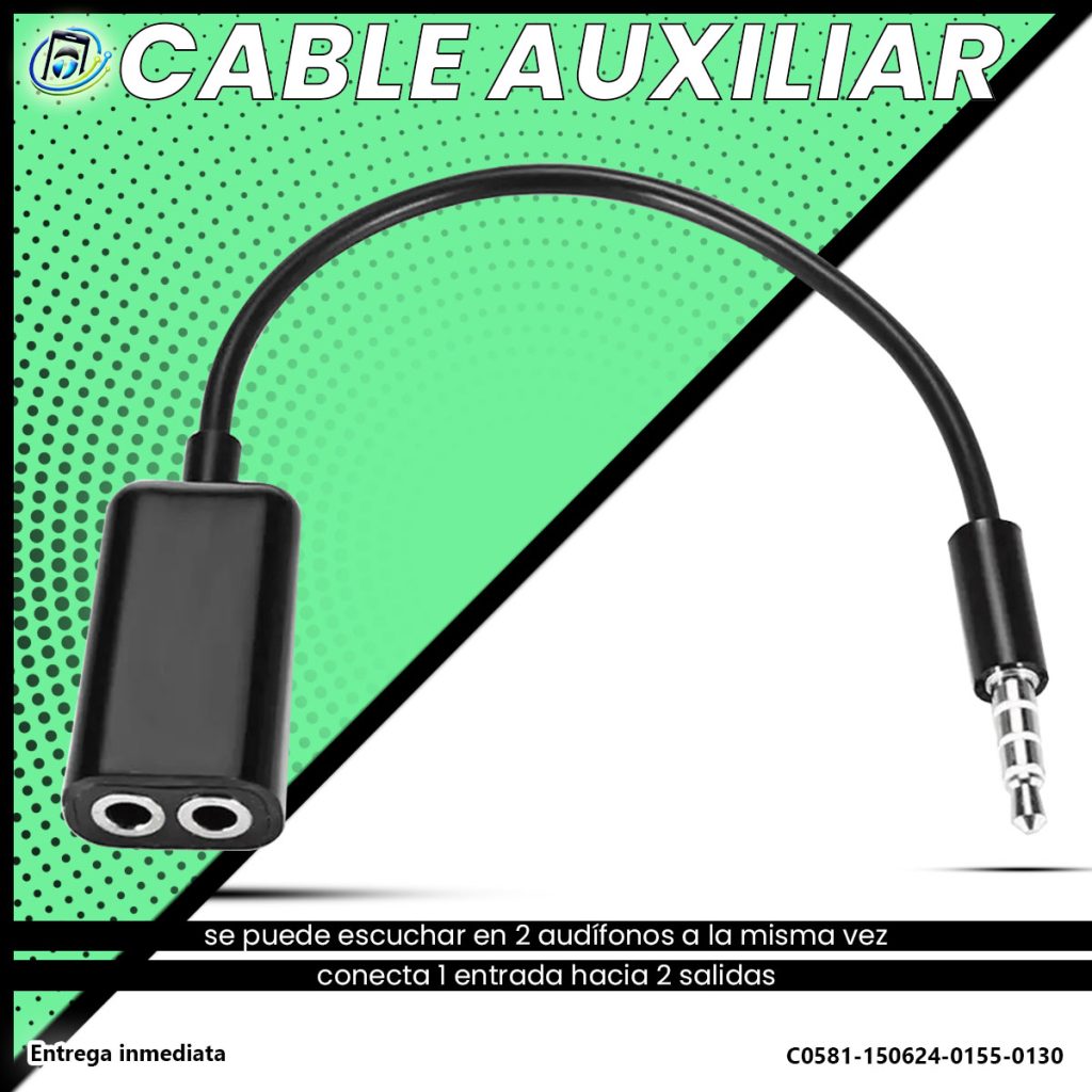 Cable Auxiliar | 1 Entrada hacia 2 Salidas - Multiservicios ARETEC