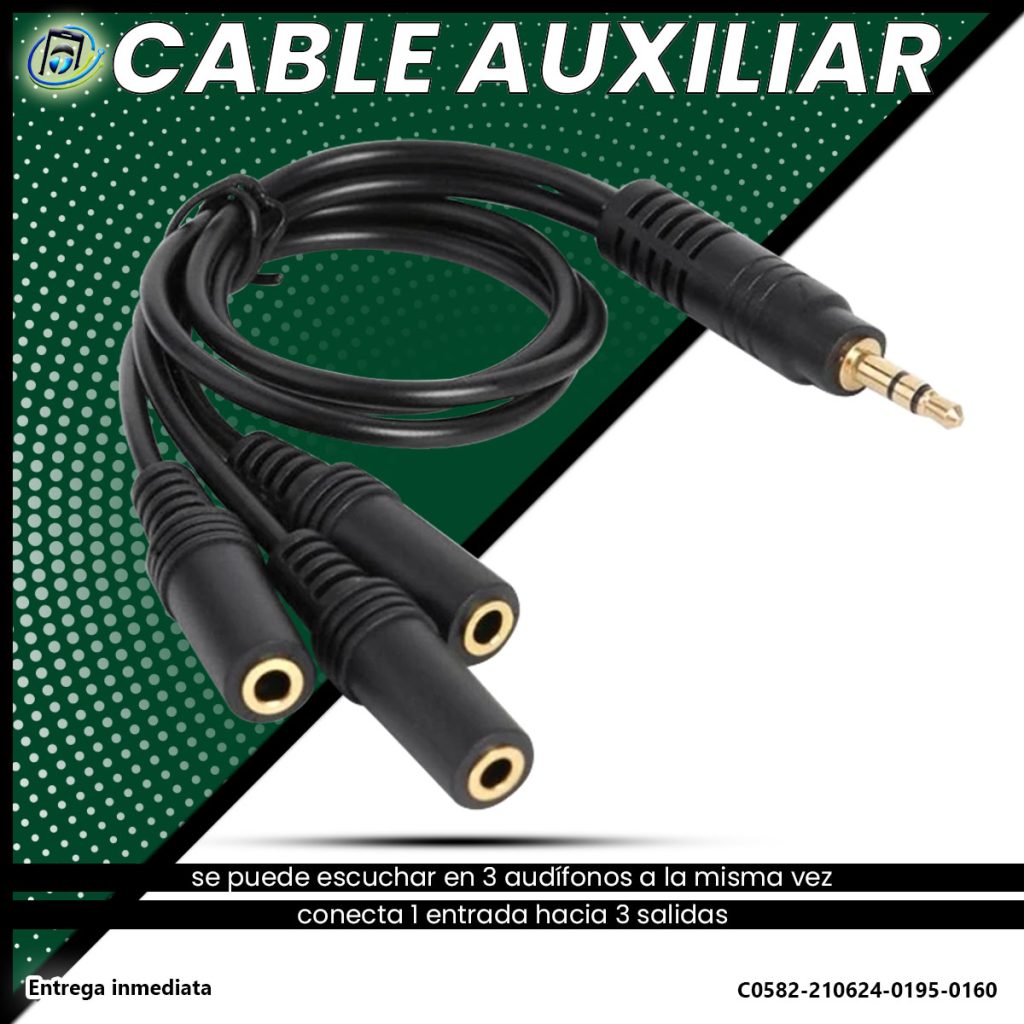 Cable Auxiliar | 1 Entrada hacia 3 Salidas - Multiservicios ARETEC